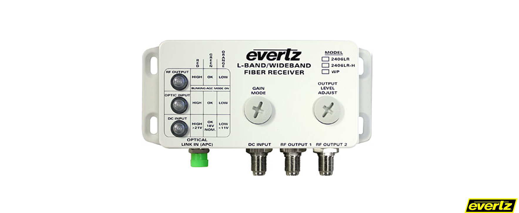2406 : L–Band Outdoor Fiber Transmitter by Evertz
